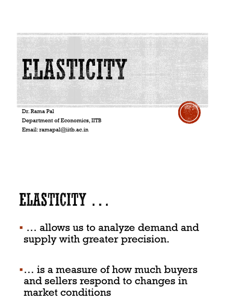 05 Elasticity | PDF