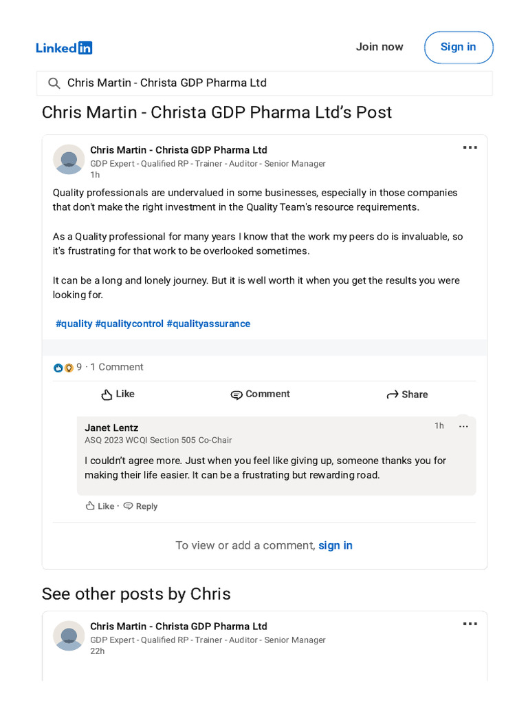 Chris Martin - Christa GDP Pharma LTD On LinkedIn - 1677766251664 | PDF ...