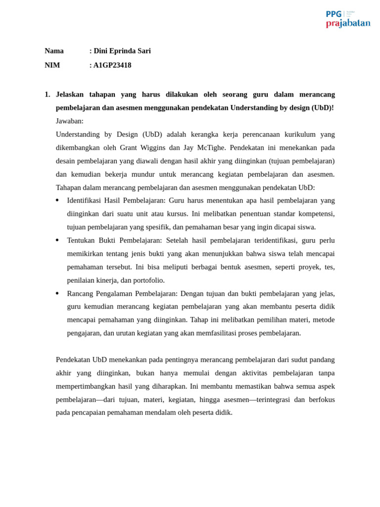 Uts Ppa 2 Dini Eprinda Sari | PDF