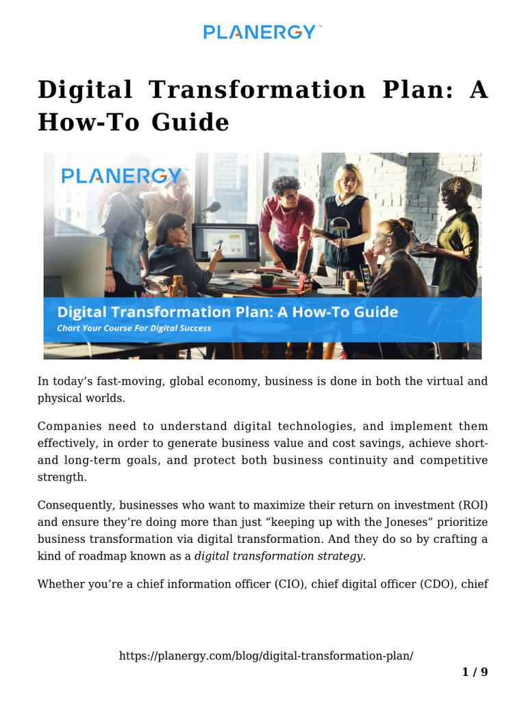 Digital Transformation Plan | PDF