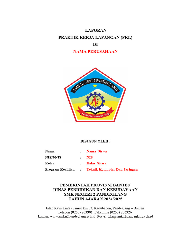 Format Laporan PKL 2024 Rev.2 | PDF