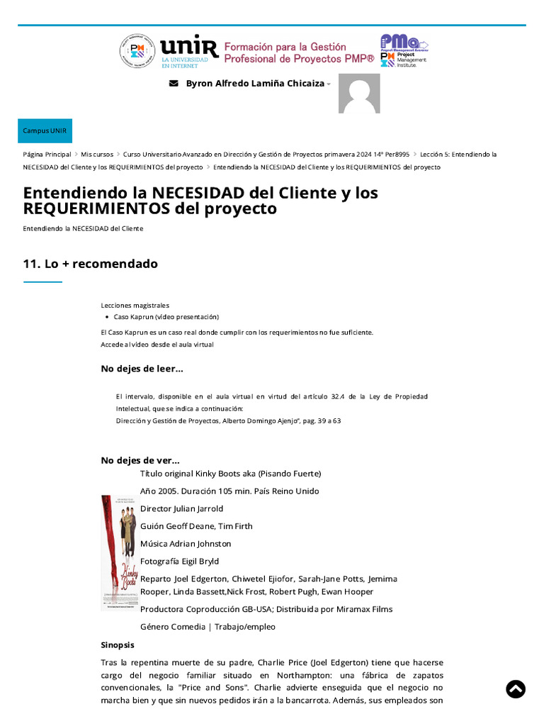 Entendiendo La NECESIDAD Del Cliente y Los REQUERIMIENTOS Del Proyecto ...