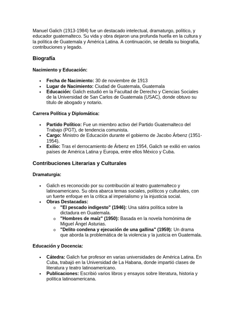 Manuel Galich | PDF