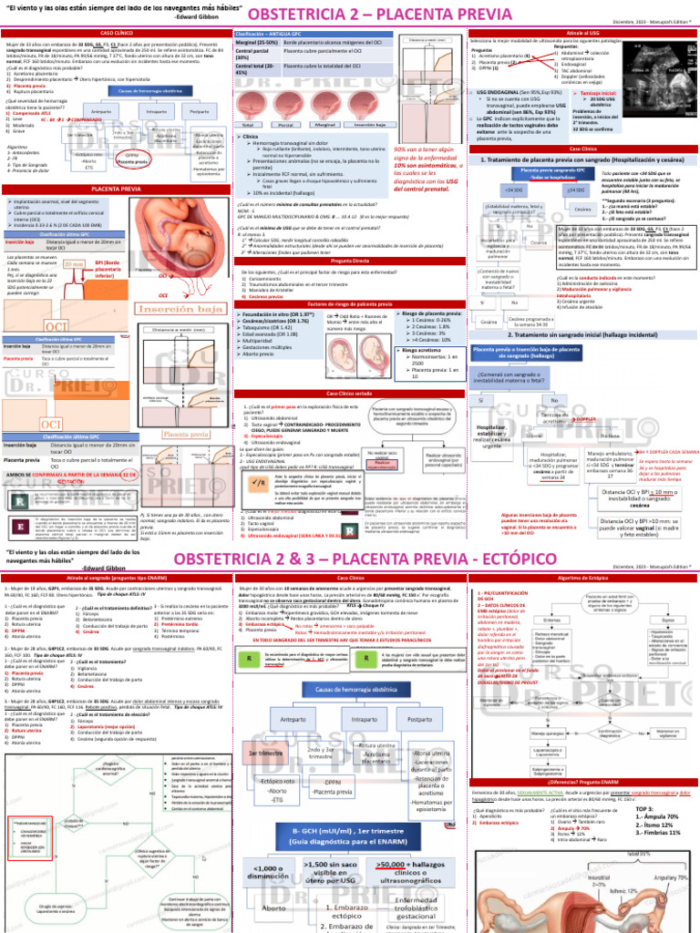 Obstetricia 2 - PLACENTA PREVIA | PDF | El embarazo | Placenta