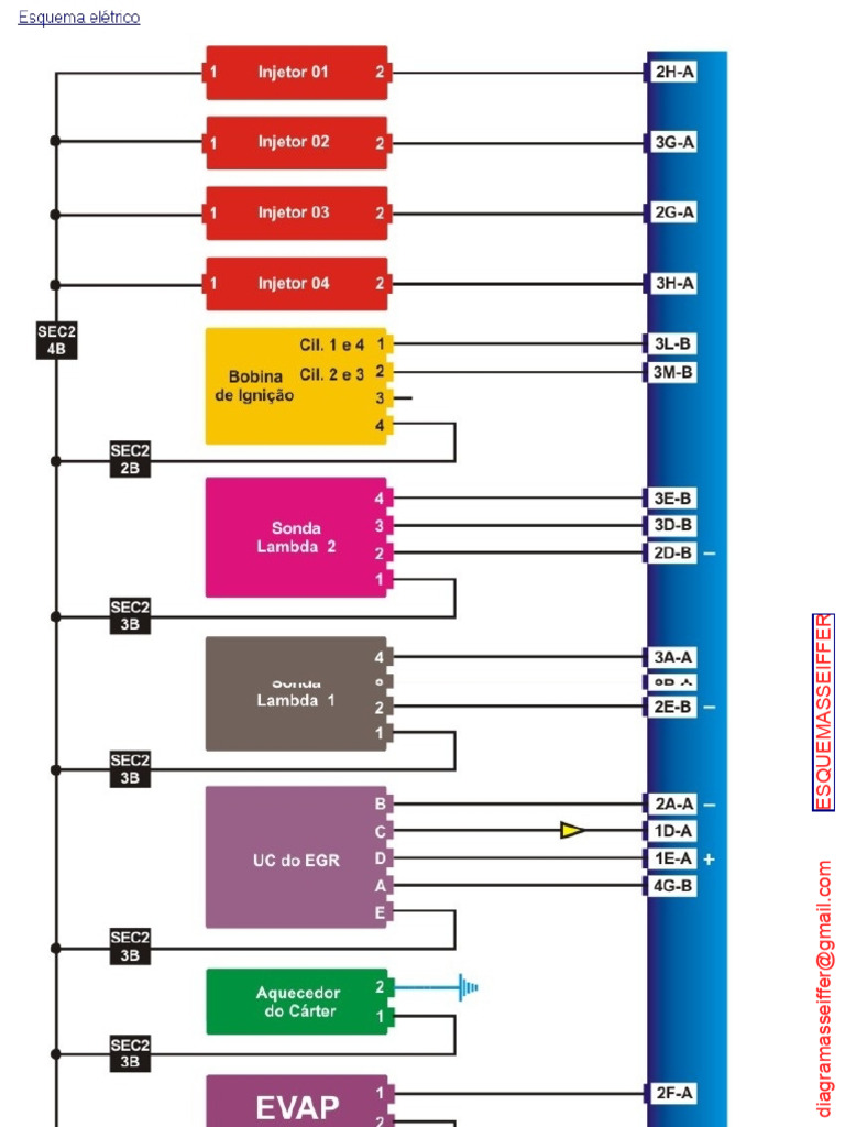 Pinout Esquema Modulo Inyección IAW 6LP 307 2.0 2003-2005 | PDF