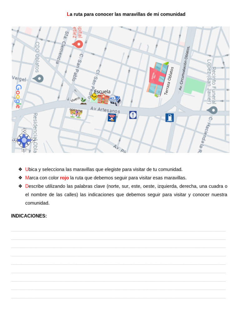 La Ruta para Conocer Las Maravillas de Mi Comunidad | PDF