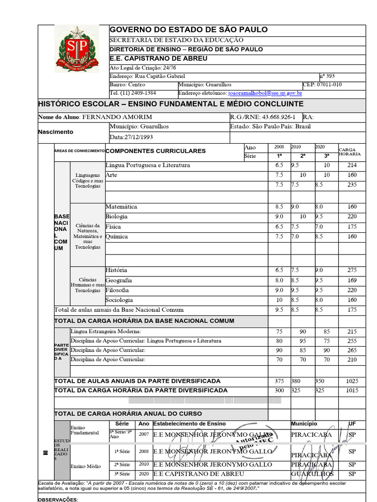 Ilide - Info-Comprovante-De-Escolaridade-Pr - 20240822 135020 0000 | PDF