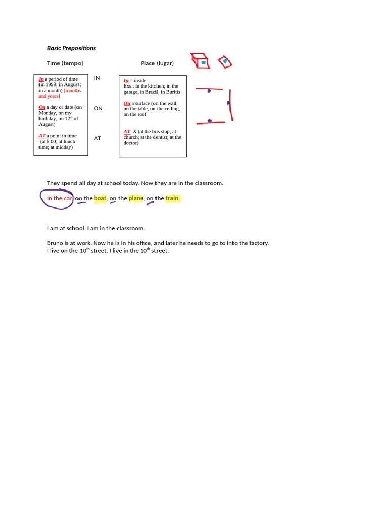 Basic Prepositions | PDF