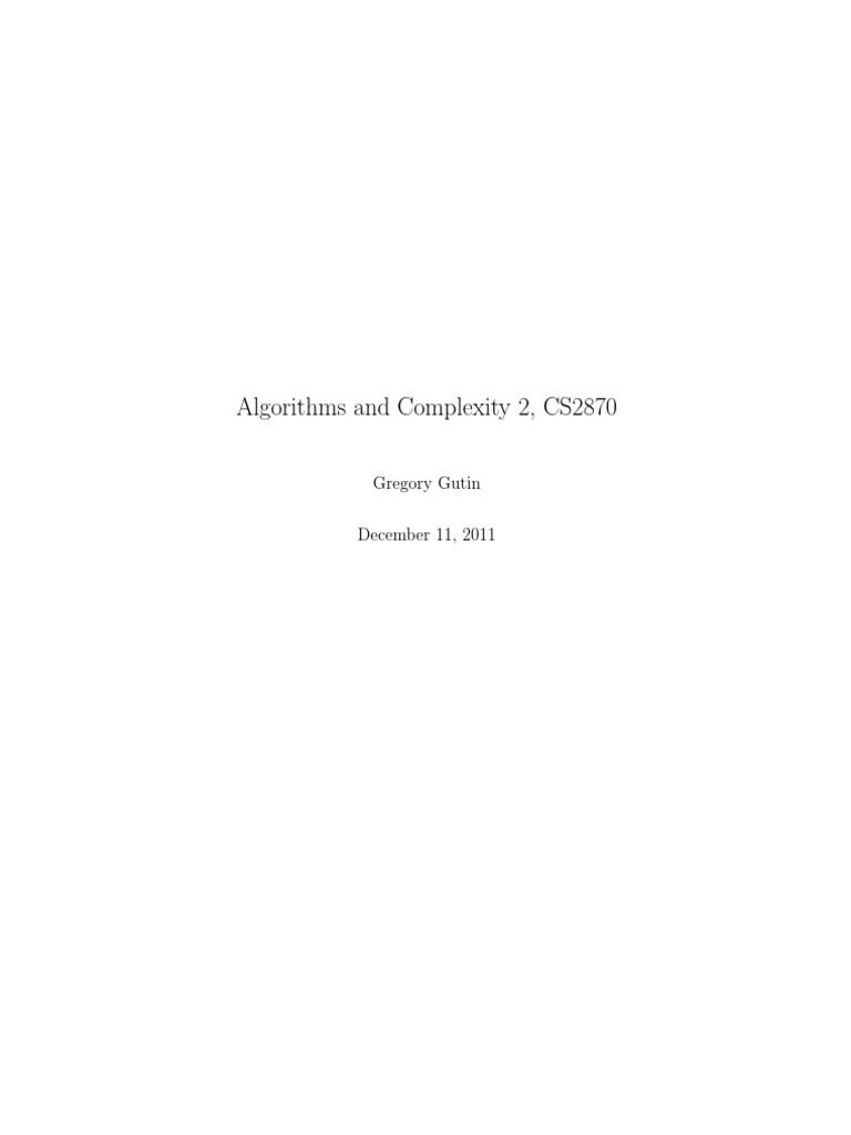 Algorithms And Complexity Ii Pdf Vertex Graph Theory Graph Theory