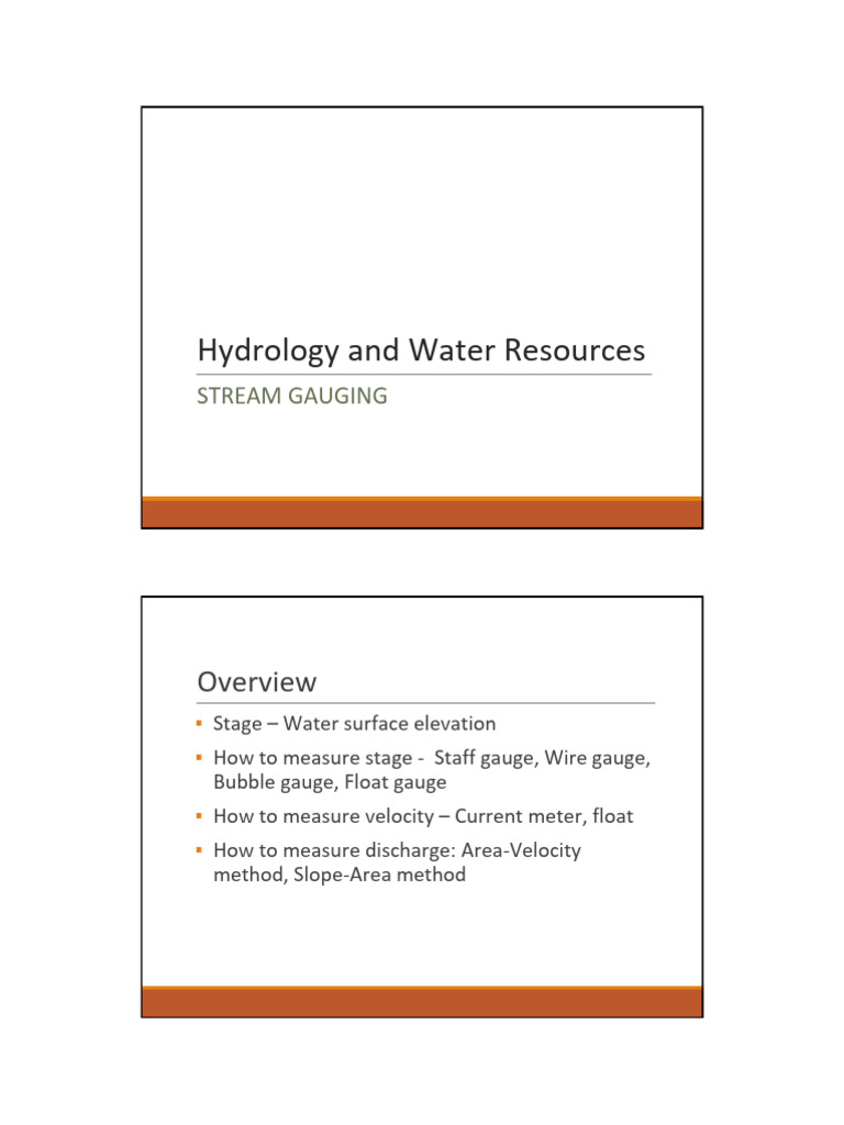 Hydrology 3 3 Rating Curve | PDF | Discharge (Hydrology) | Chemical ...
