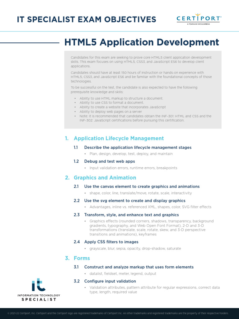 ITS OD 306 HTML App Develop 0922 | PDF