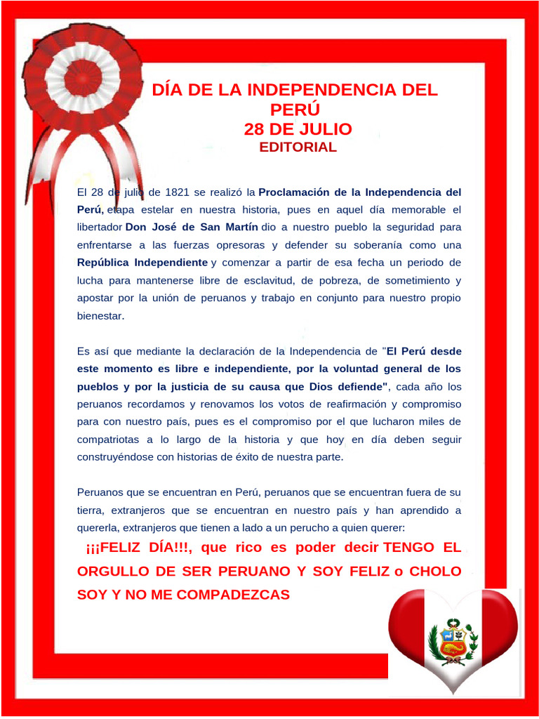 Fiestas Patrias Editorial PM | PDF