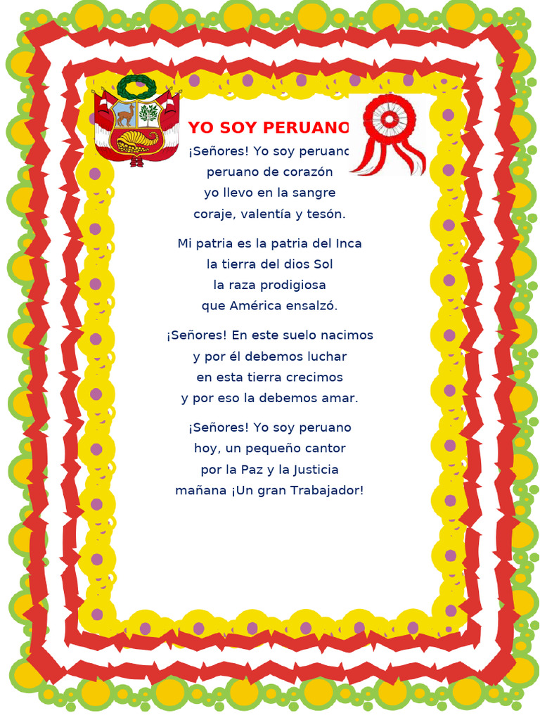 Poema Fiestas Patrias PM | PDF | Cocina, comidas y vino | Religión y ...