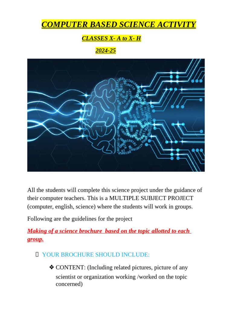 Computer Based Sc_Project_Class X 2024-25 | PDF Computer Based Sc_Project_Class X 2024-25 | PDF