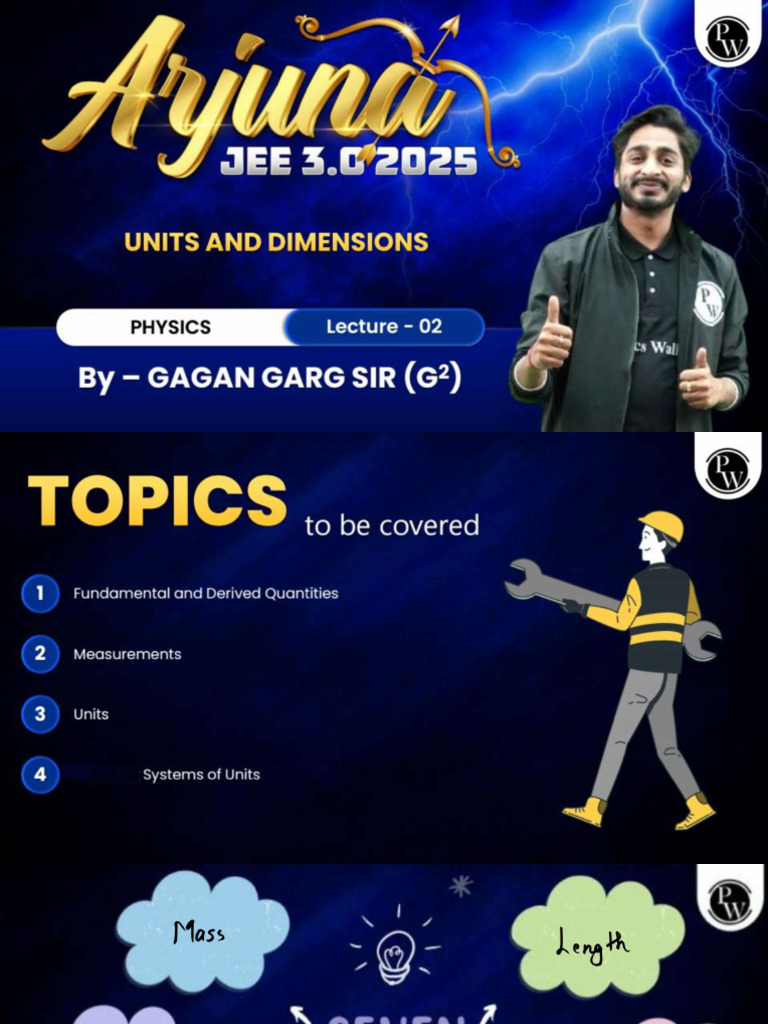 PW Units and Dimensions 02 - Class Notes | PDF