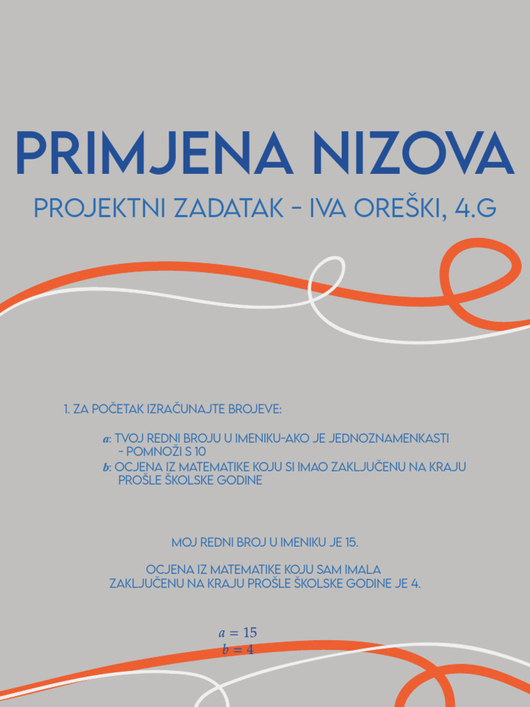 Nizovi Projektni Zadatak | PDF