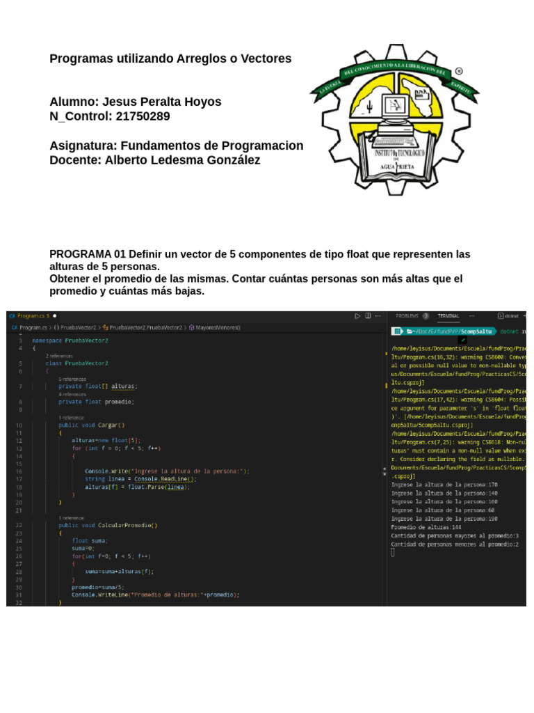 Progs Vectores Jesus Peralta Hoyos | PDF