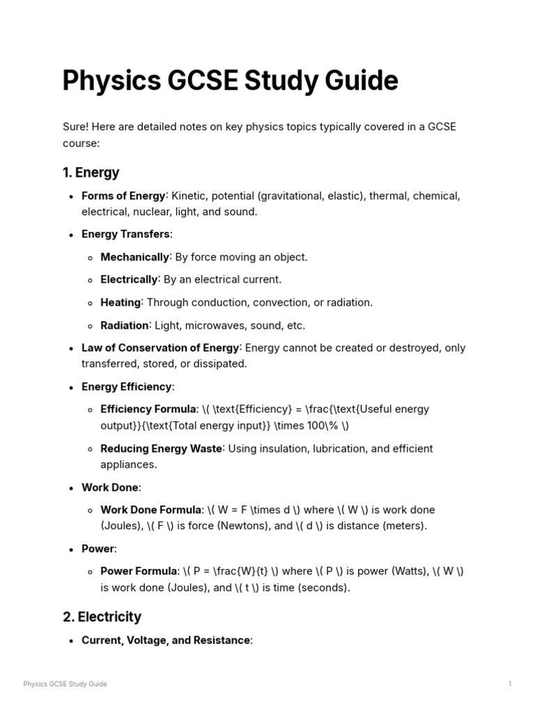 Physics GCSE Study Guide | PDF | Waves | Stars