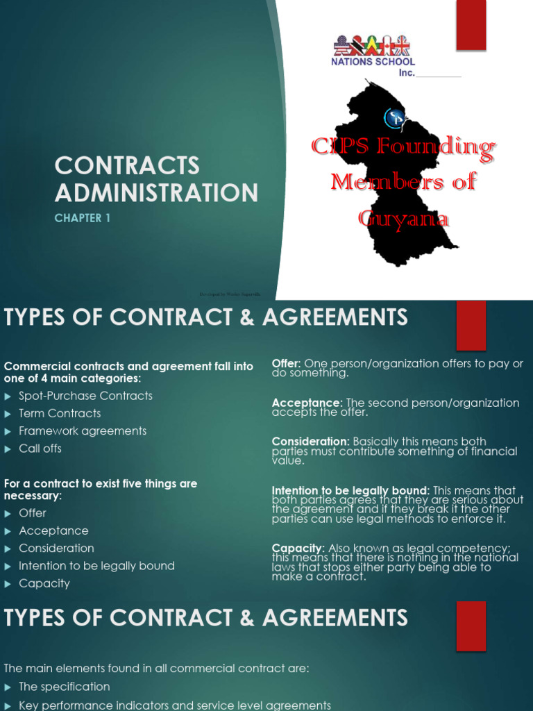 Gy - PPT - Contracts Administration - Chap 1 | PDF