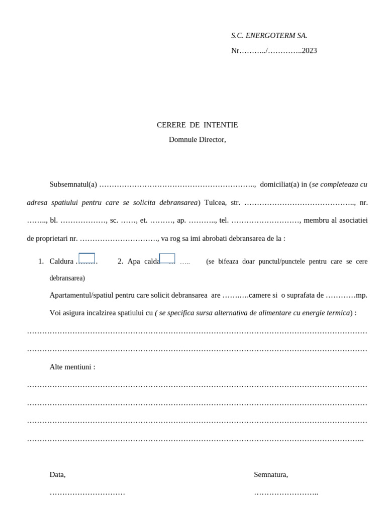 Cerere Debransare 2023 1 | PDF