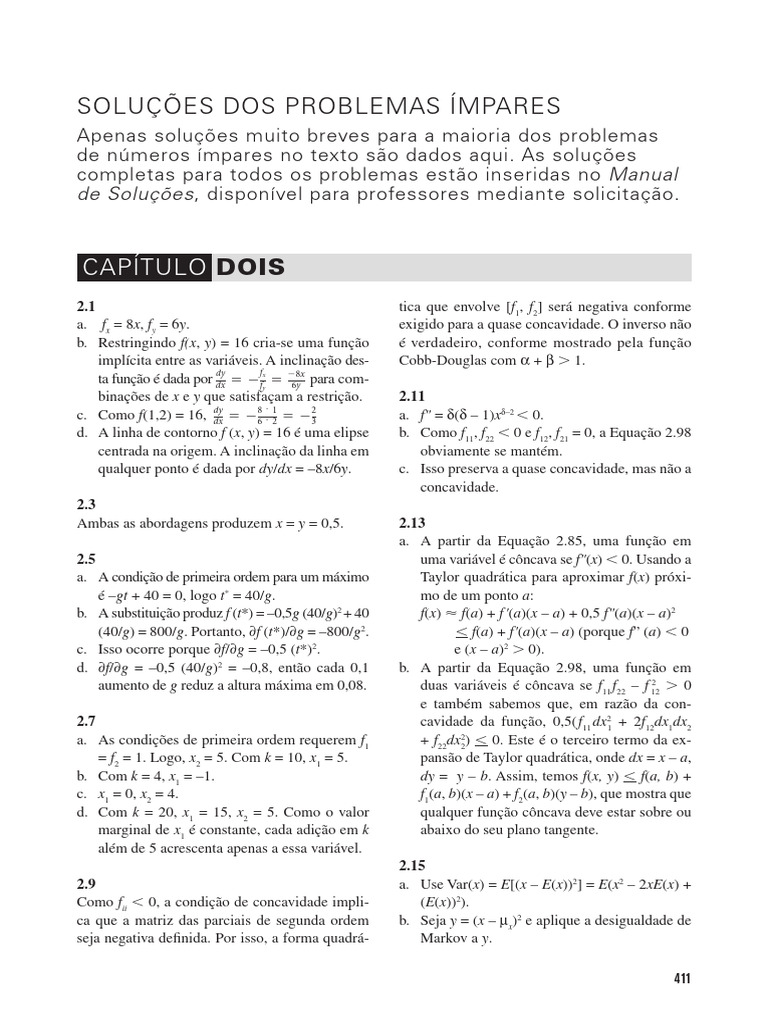 Solucoes Problemas Impares | PDF