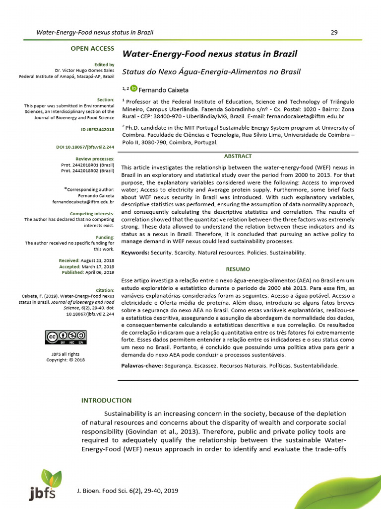 WEF Nexus-BR | PDF