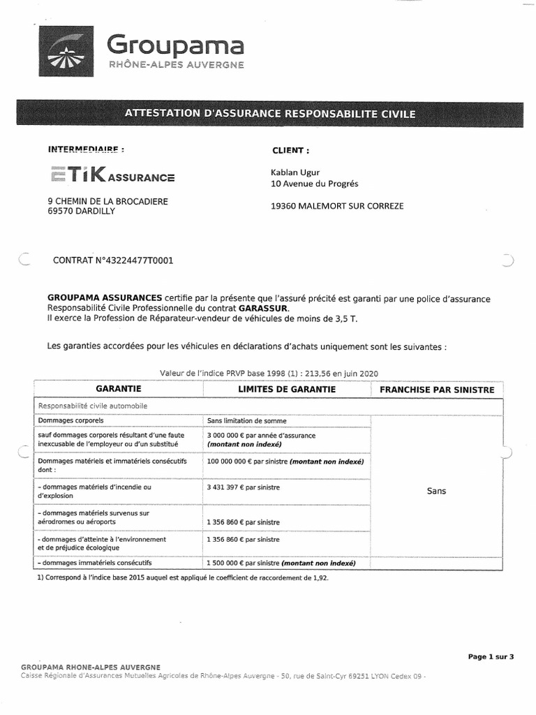 Assurance Garage | PDF