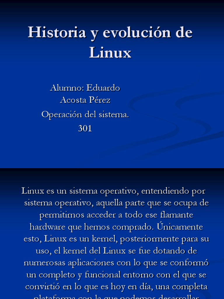 Historia y Evolución de Linux | PDF | Unix | Variantes Unix