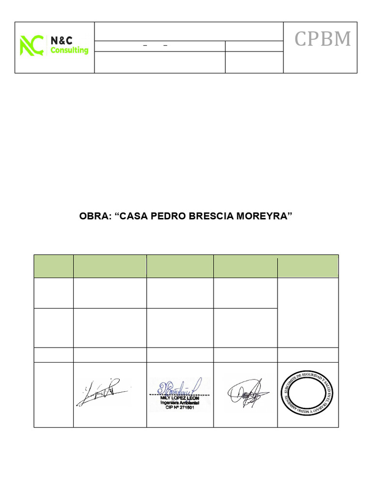CPBM - SST - Risst - 001 Reglamento Interno | PDF