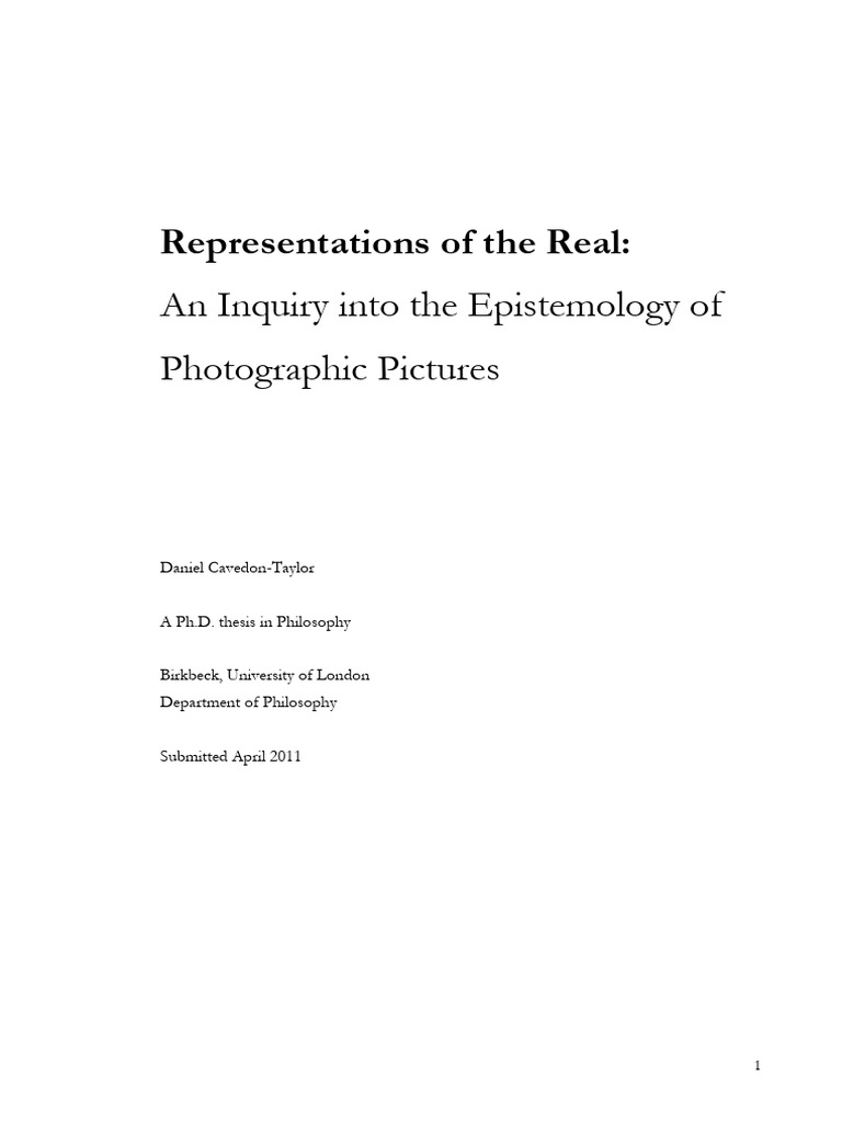 Representations of The Real | PDF | Knowledge | Epistemology