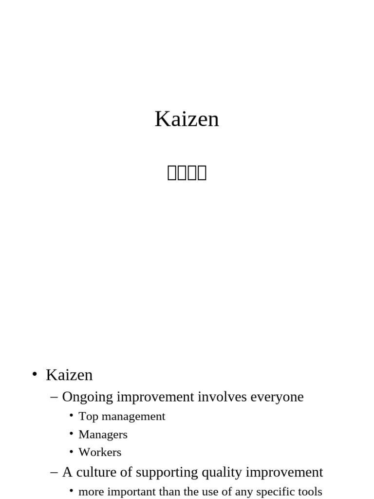 Kaizen | PDF