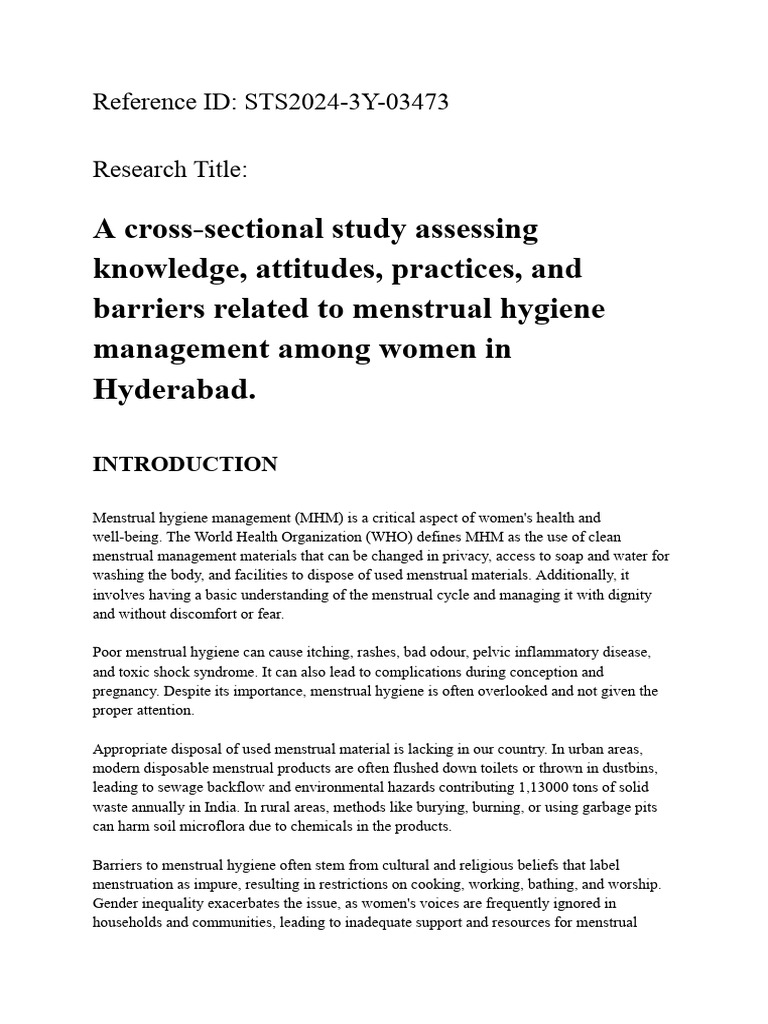Menstrual Hygiene Pdf