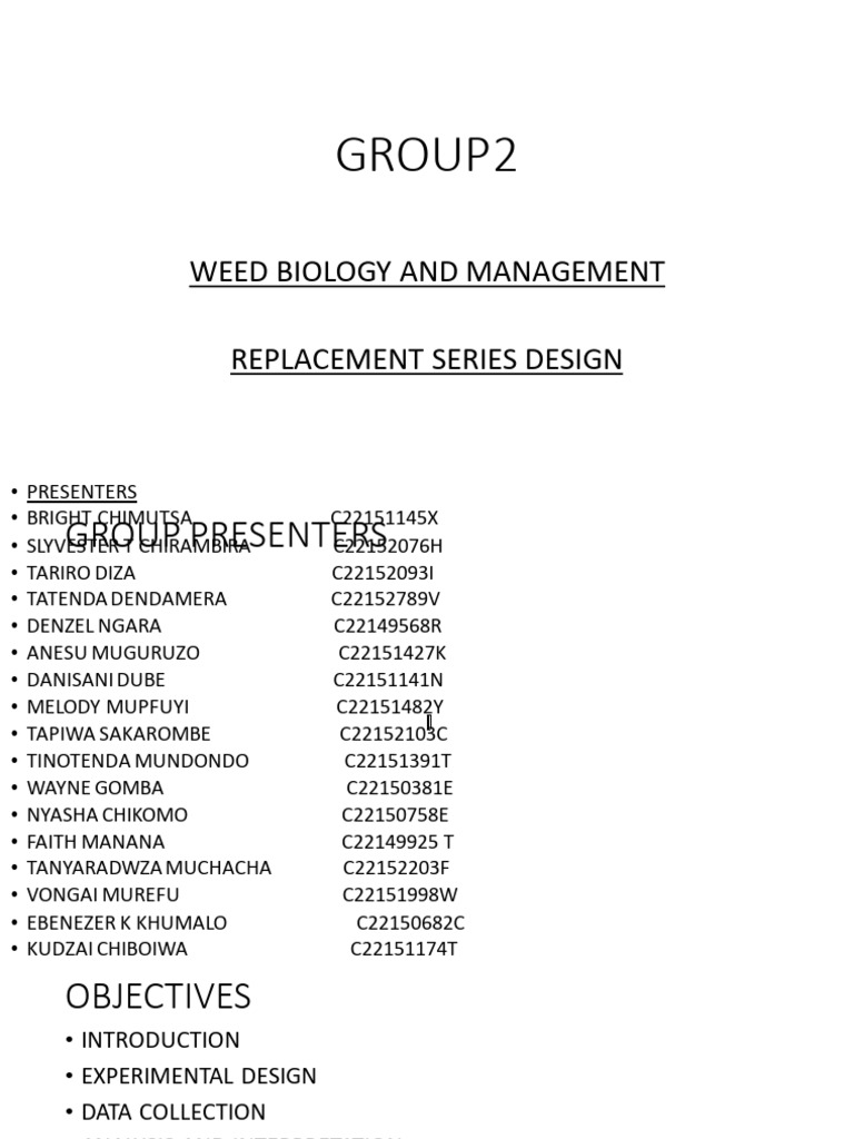 Group 2 Presentation Weed | PDF