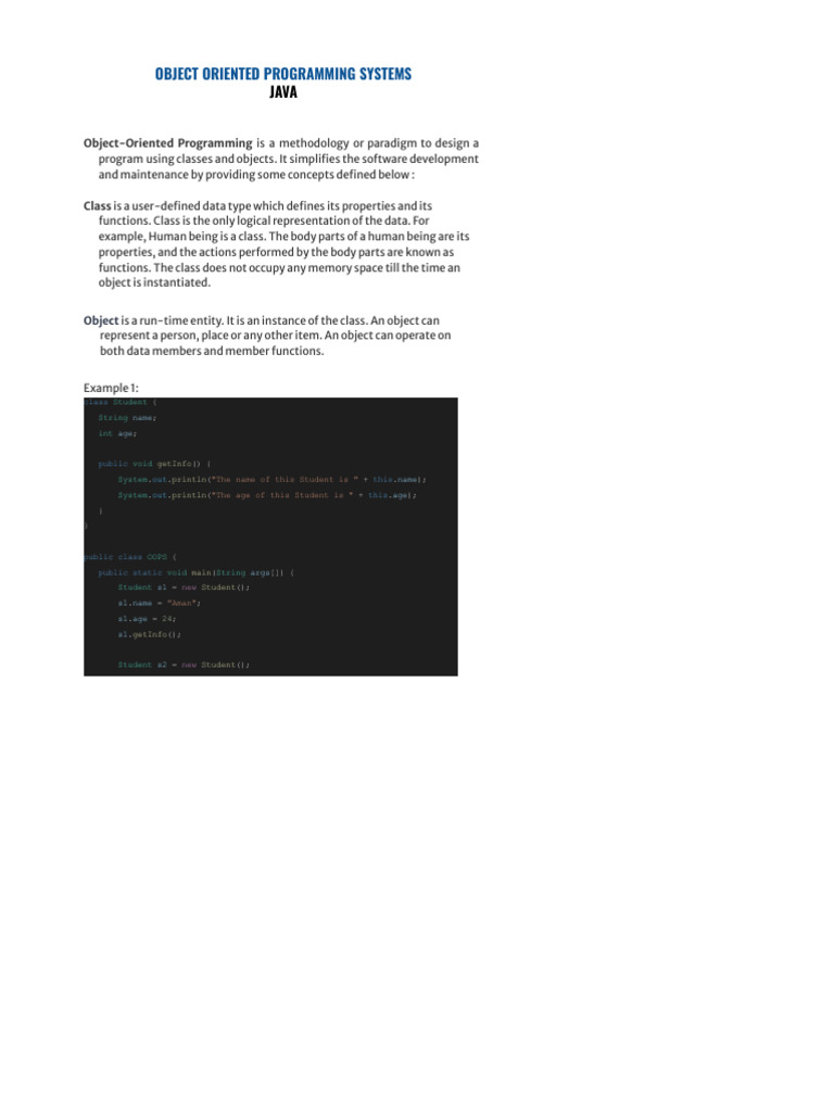 OOPS in Java - Google Docs by apna colle | PDF OOPS in Java - Google Docs by apna colle | PDF