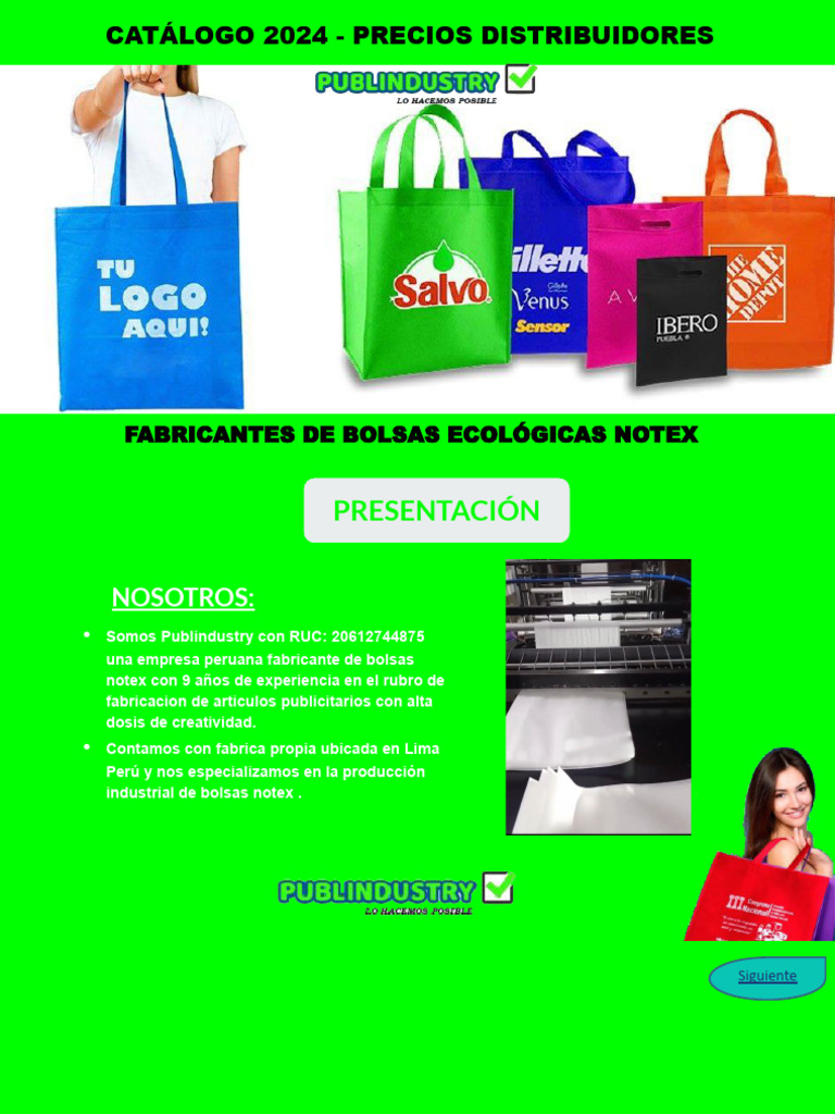 Catalogo Publindustry Bolsas Notex Ecologicas 1 | PDF