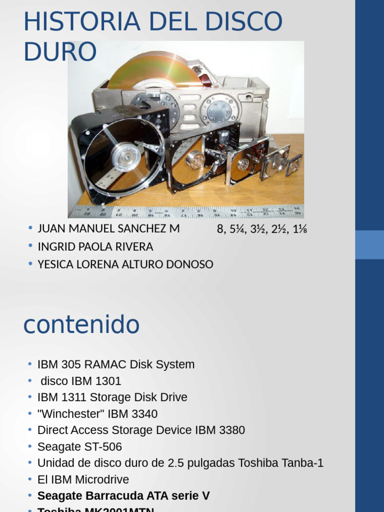 Historia Del Disco Duros | PDF | Unidad de estado sólido | Disco duro