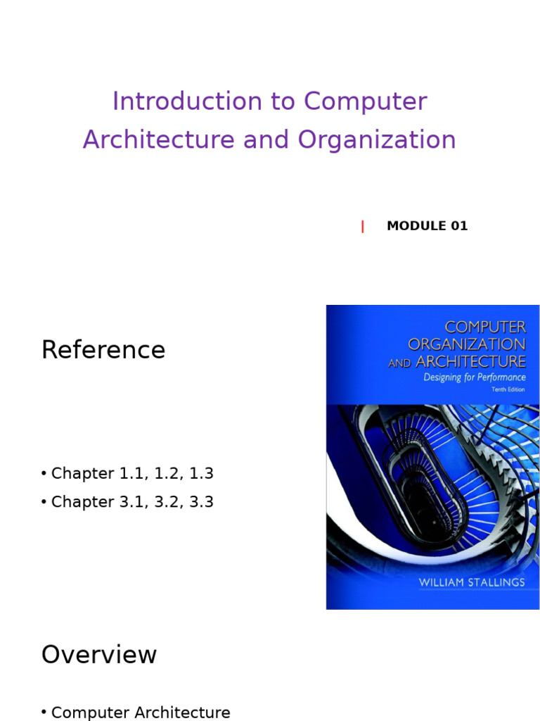 CAO - M01 - Introduction To Computer Architecture and Organization | PDF | Central Processing ...