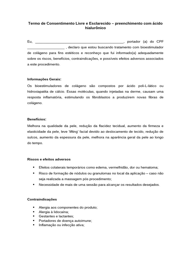 TCLE - Bioestimuladores | PDF