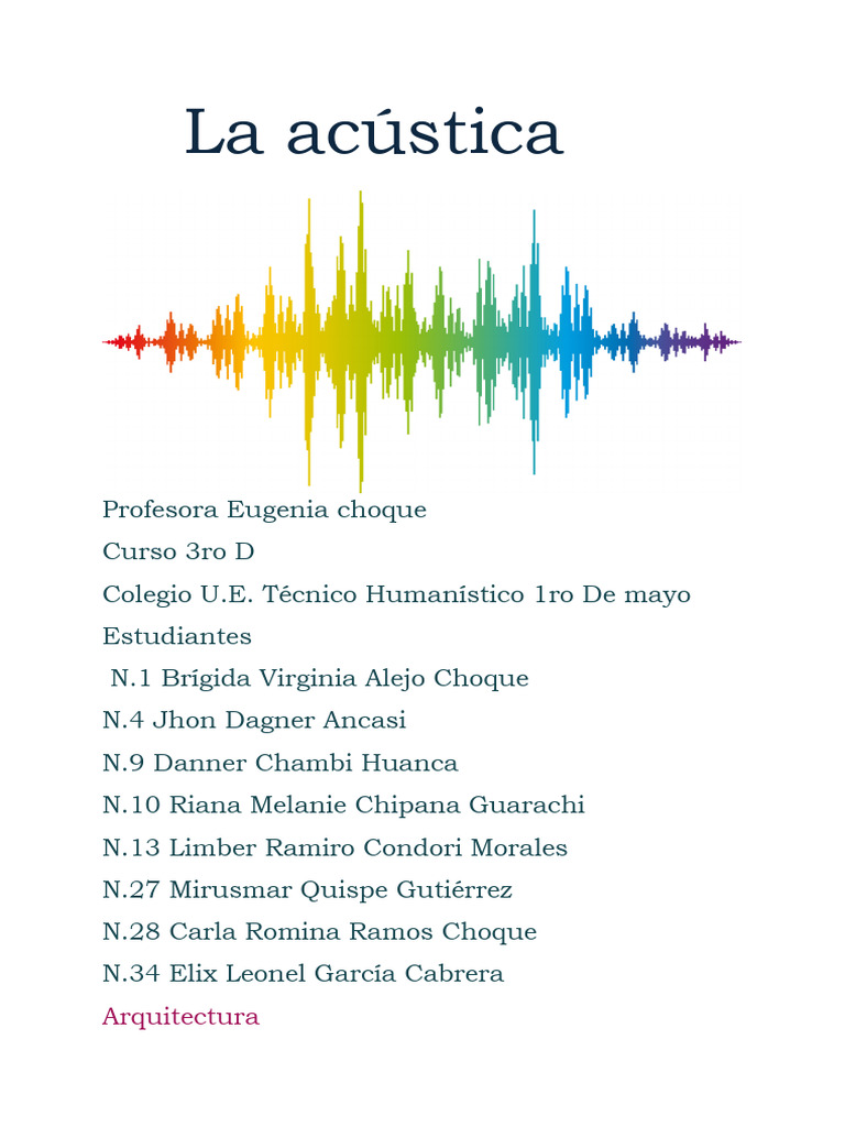 La Acústica | PDF