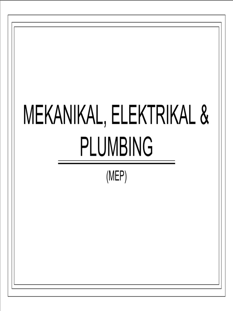 Mekanikal, Elektrikal & Plumbing | PDF