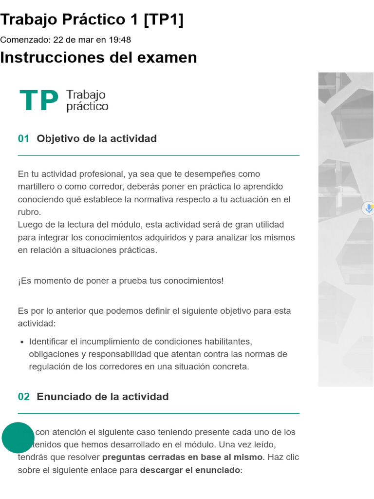 Examen - Trabajo Práctico 1 (TP1) 88.33 - Clau | PDF | Derecho
