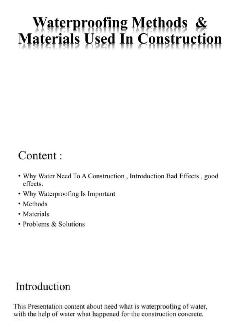 Water Proofing - CT | PDF