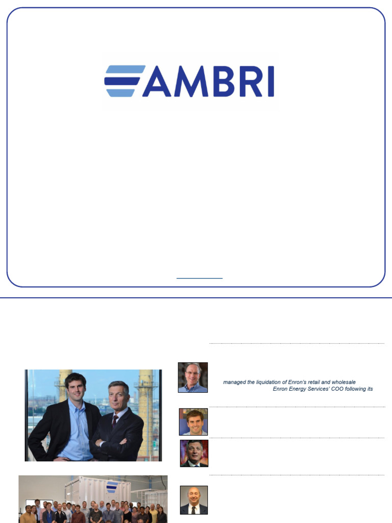 Ambri's Liquid Metal Battery Overview | PDF | Electricity | Electrical ...