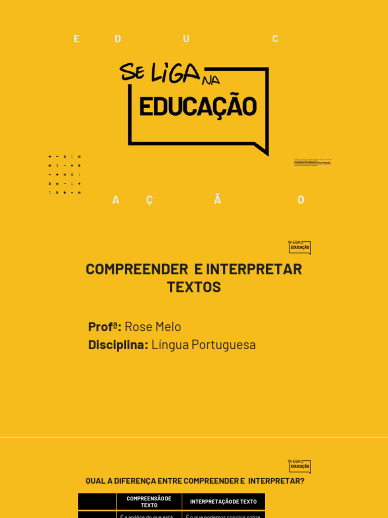 Compreender e Interpretar Textos | PDF