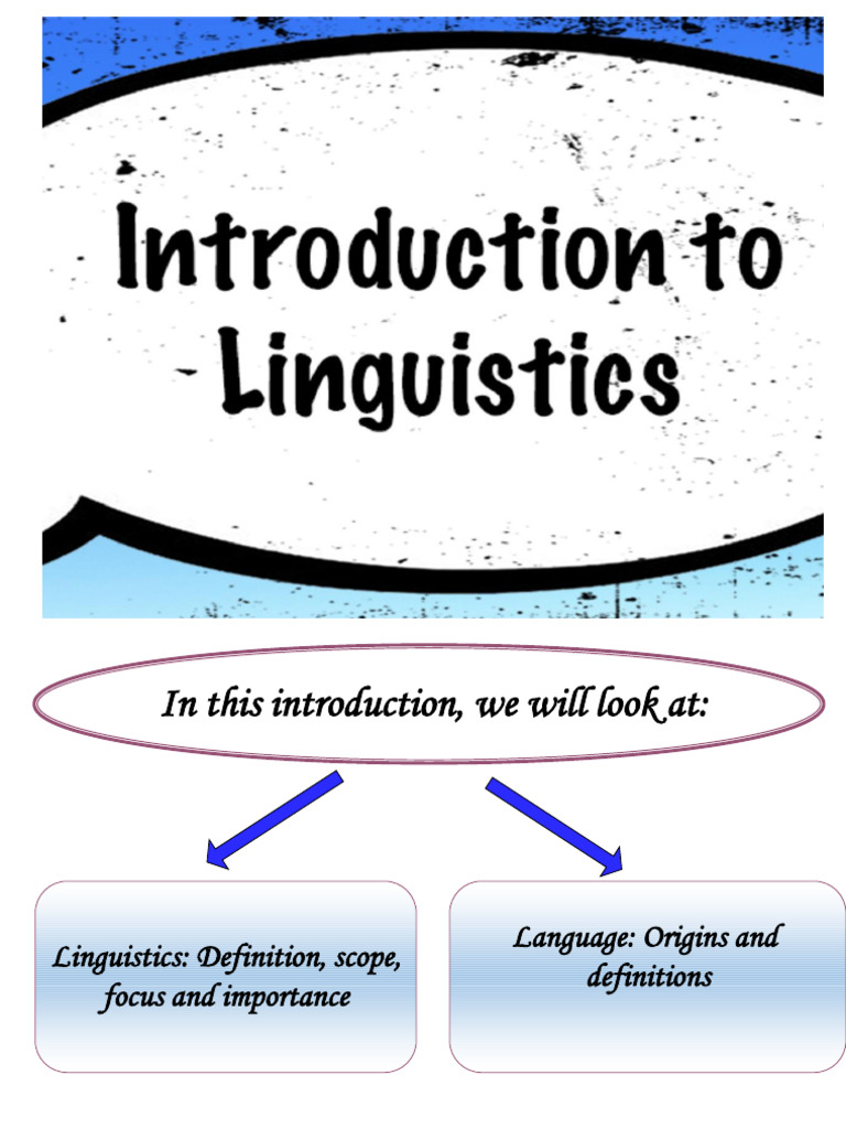 1 Introduction To Linguistics | PDF
