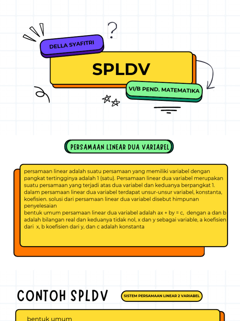 SPLDV Bahan Ajar Della | PDF