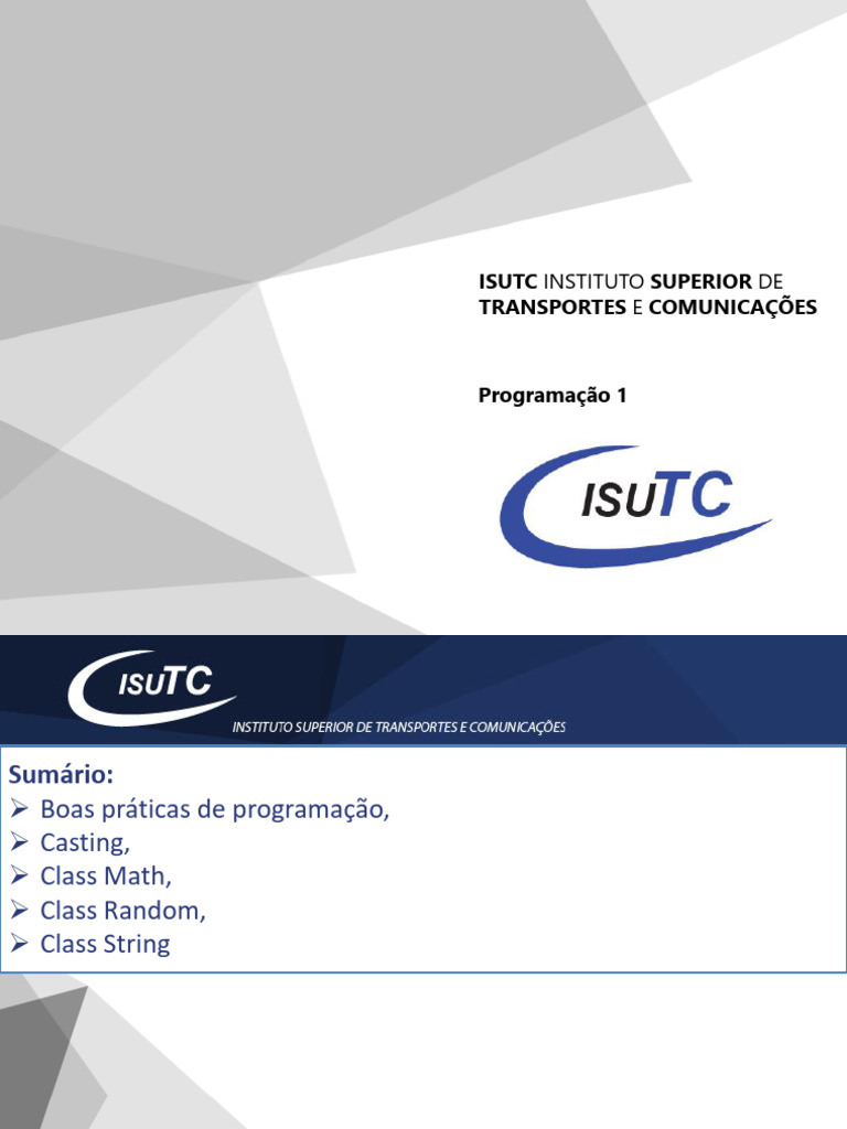 Aula T5 2023 Prog1 | PDF