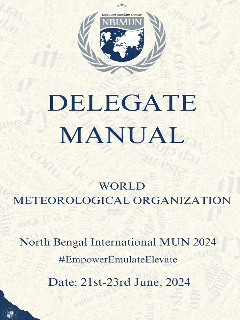 Delegate-Manual WMO NBIMUN-2024 | PDF