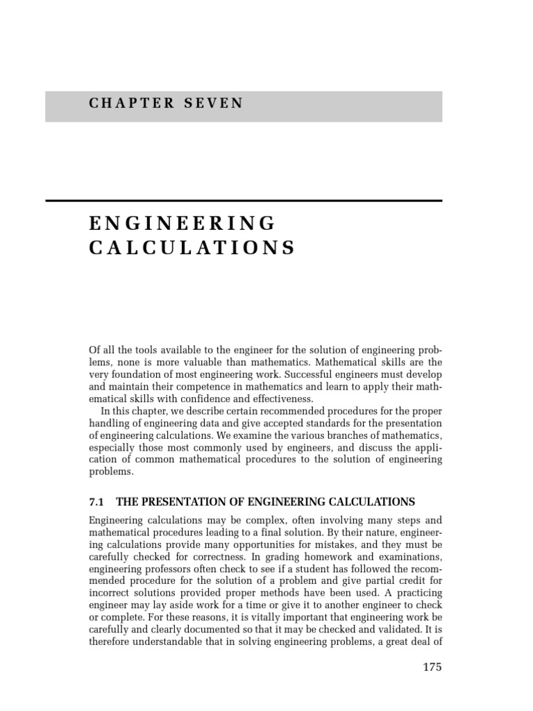 Ch7 Calculations | PDF