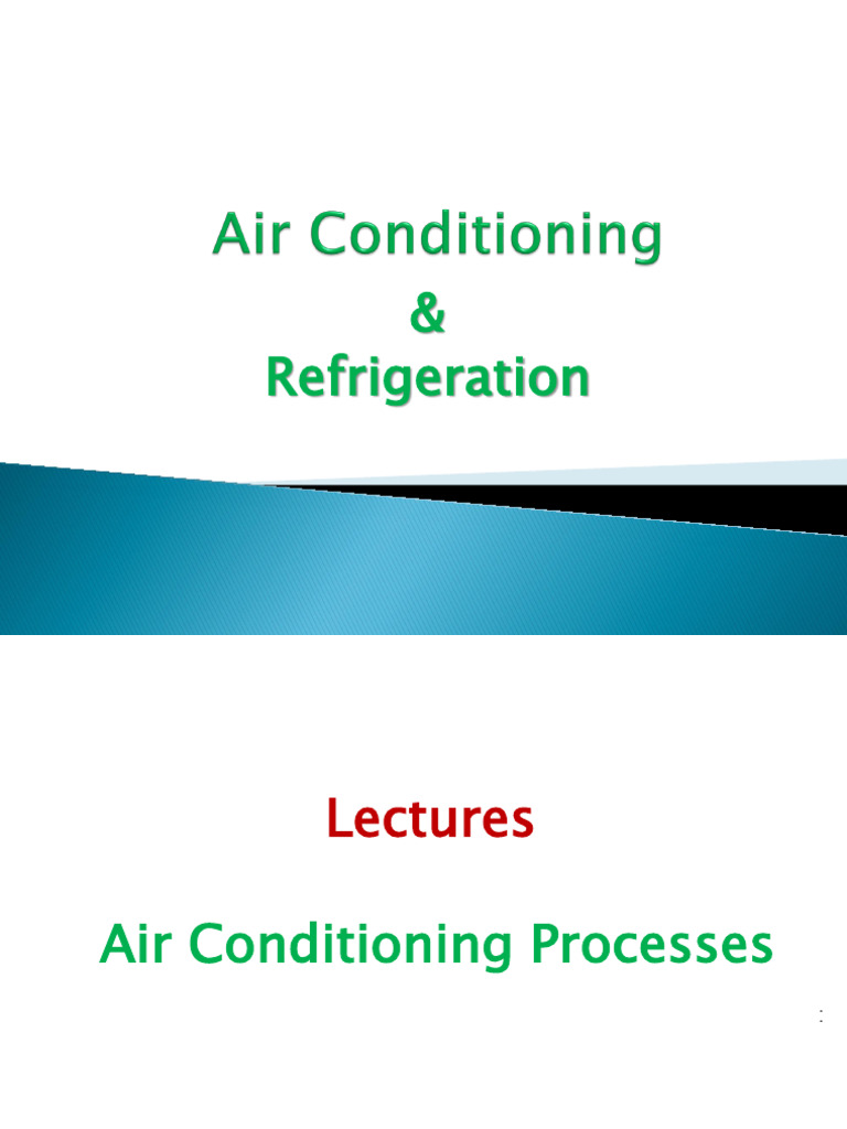 Air Conditioning Lecture - 2 | PDF